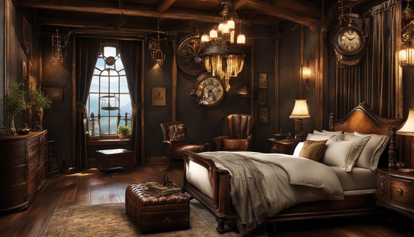 Steampunk Bedroom: Dream in a World of Gears and Cogs