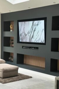28 Modern Media Wall Ideas That Redefine Living Rooms - The Great Hack ...